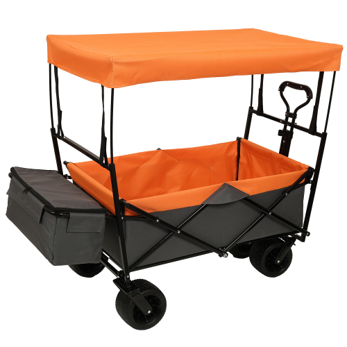 Purple Collapsible Wagon with Canopy and Mosquito Net – Heavy Duty All ...